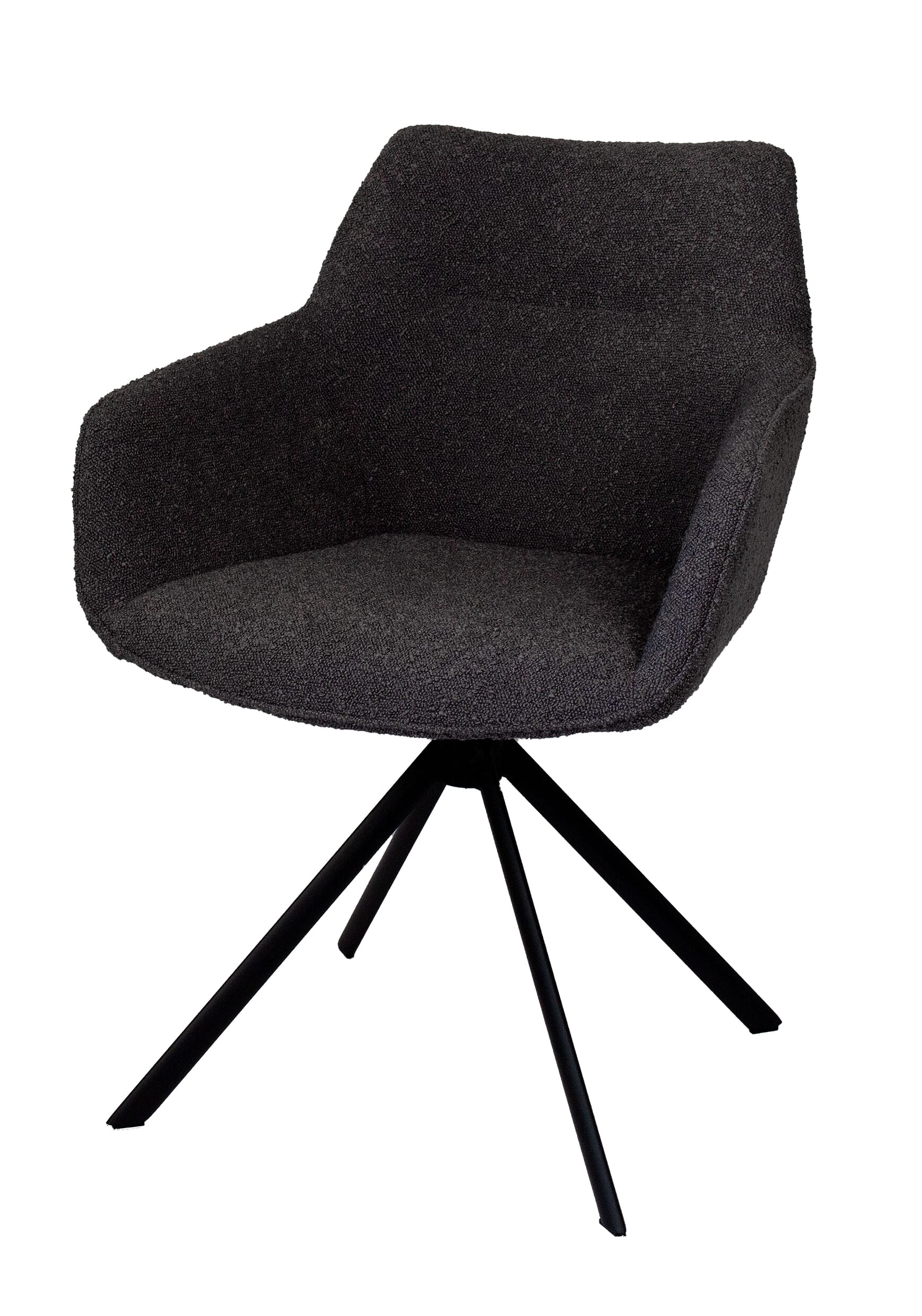JOHNSON ROTATING DINING CHAIR BOUCLE ANTHRACITE - Trend Collection AS